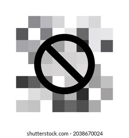 Censored Pixel Sign Flat Style Design Stock Vector (Royalty Free ...