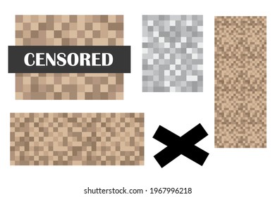 Censored Squares On White Background Square Stock Vector (Royalty Free ...