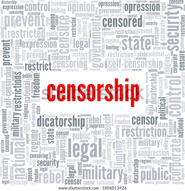 Censorship Vector Illustration Word Cloud Isolated Stock Vector ...
