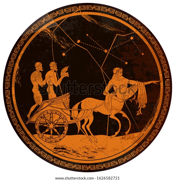 Centaur People Red Figure Techniques Ancient Stock Vector (Royalty Free ...