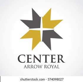 Center Arrows Luxury Direction Abstract Vector Stock Vector (Royalty ...