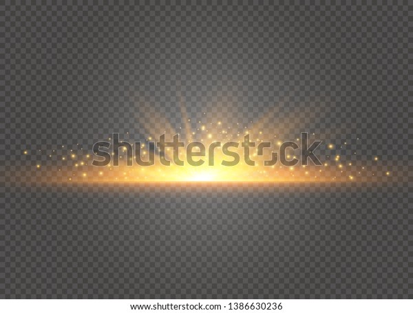 Center Bright Flash Yellow Glowing Light Stock Vector (Royalty Free ...