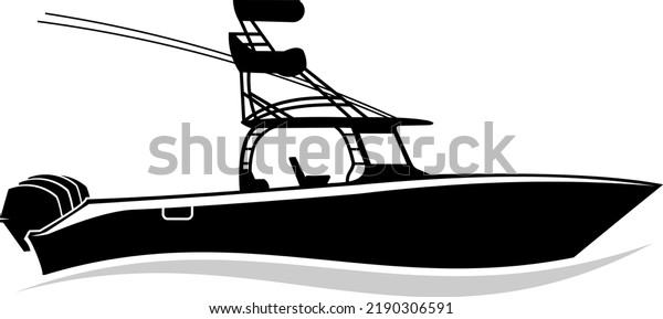 Center Console Boat Logo Unique Fresh Stock Vector (Royalty Free ...