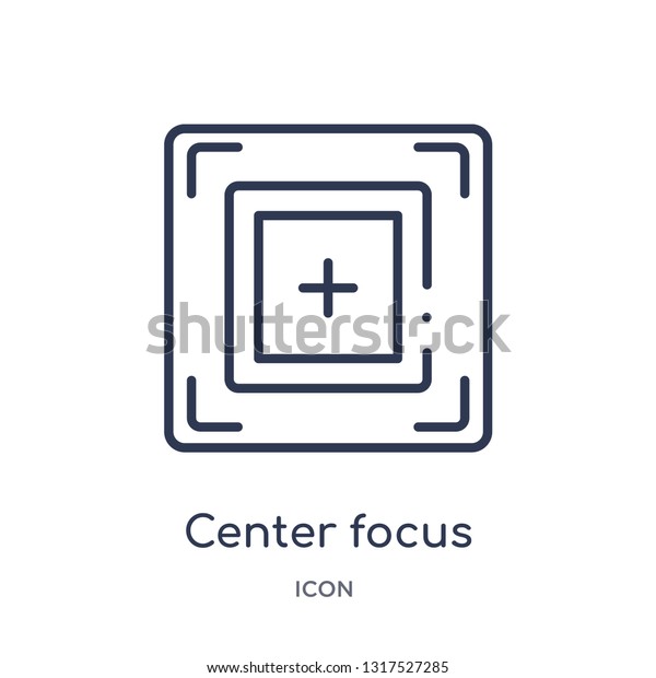 Center Focus Icon Technology Outline Collection Stock Vector (Royalty ...