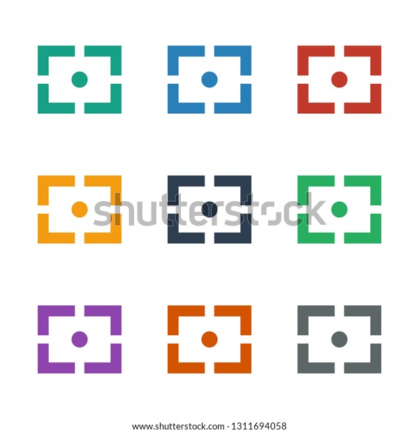 Center Focus Icon White Background Editable Stock Vector (Royalty Free ...