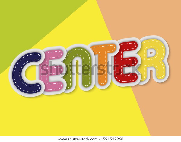 Center Letters Banner Border Stitches: เวกเตอร์สต็อก (ปลอดค่าลิขสิทธิ์ ...