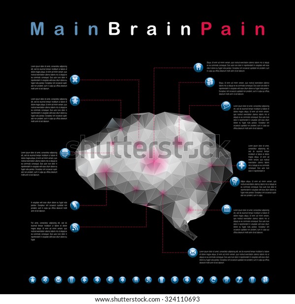 Centers Headache Abstract Infographic Vector Illustration Stock Vector ...