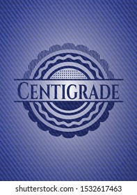 Centigrade Emblem Denim High Quality Background Stock Vector (Royalty ...