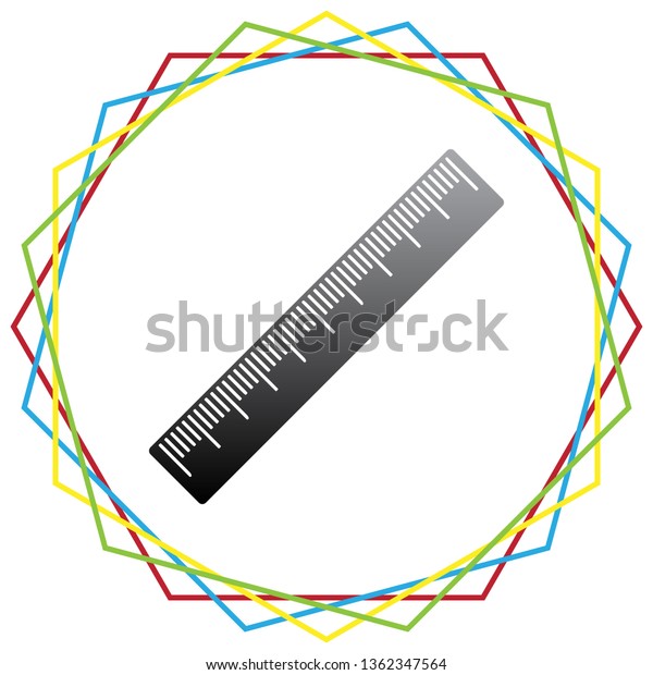 Centimeter Ruler Sign Vector Black Icon Stock Vector (Royalty Free ...