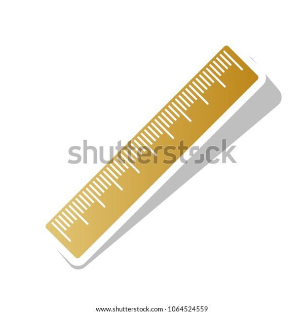 Centimeter Ruler Sign Vector Golden Gradient Stock Vector (Royalty Free ...