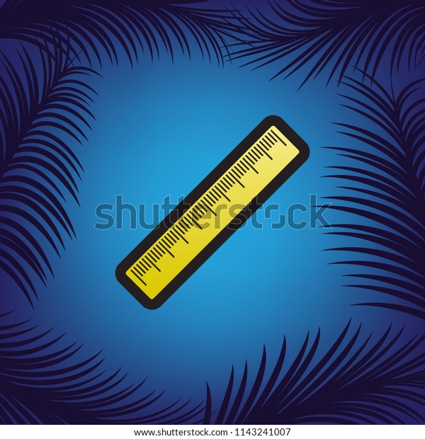 Centimeter Ruler Sign Vector Golden Icon Stock Vector (Royalty Free ...