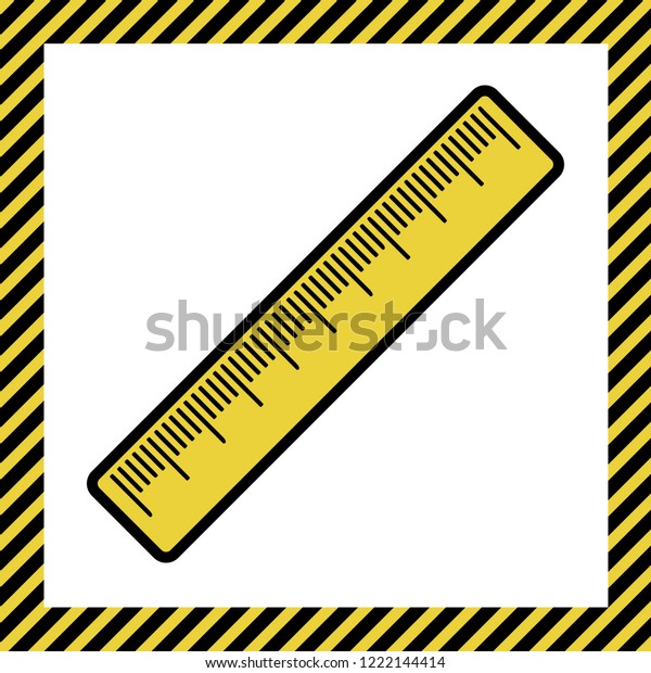 Centimeter Ruler Sign Vector Warm Yellow Stock Vector (Royalty Free ...