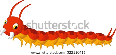 Centipede Cartoon Posing Stock Vector (Royalty Free) 322110416 ...