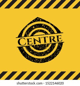 Centre Inside Warning Sign Black Grunge Stock Vector (Royalty Free ...