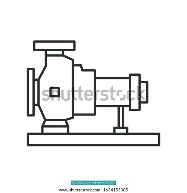 Centrifugal Pump Icon Vector Illustration Logo Stock Vector (Royalty ...