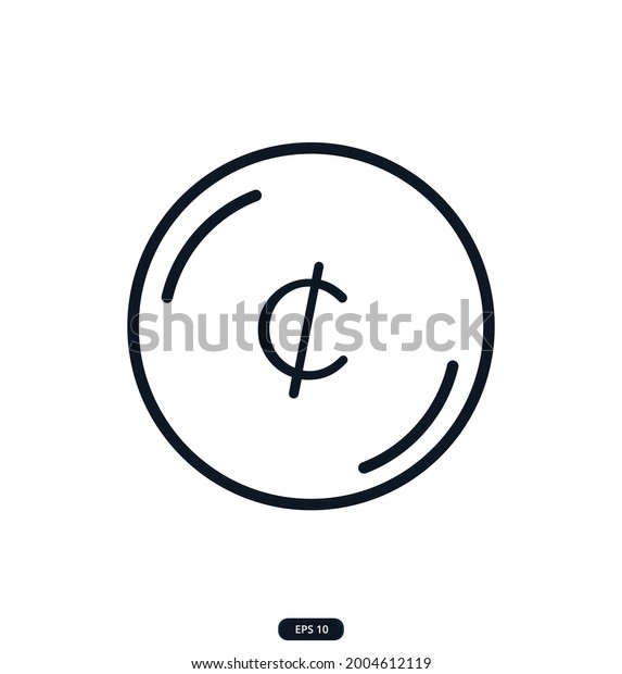 Cents Icons Ecommerce Icon Web App Stock Vector (Royalty Free) 2004612119