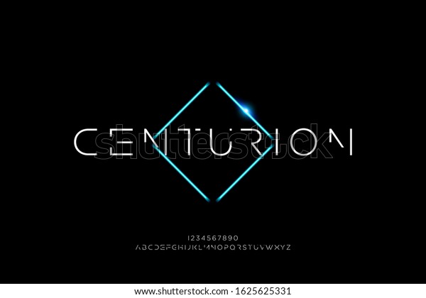 Centurion Abstract Technology Futuristic Alphabet Font Stock Vector ...