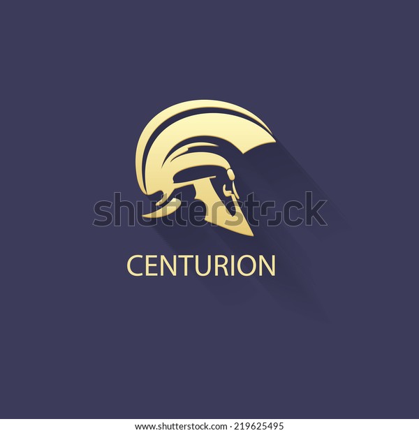 Centurion Warrior Helmet Logo Design Element Stock Vector (Royalty Free ...