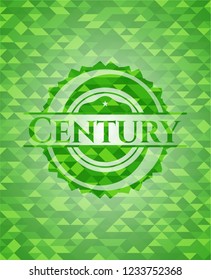 Century Green Emblem Triangle Mosaic Background Stock Vector (Royalty ...