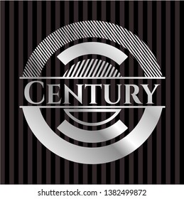 Century Silvery Badge Emblem Vector Illustration Stock Vector (Royalty ...