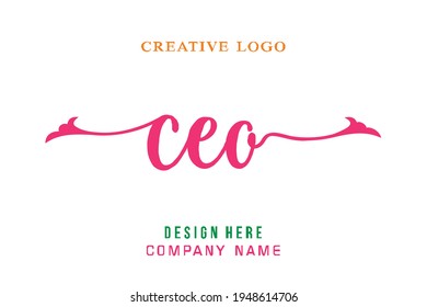 Ceo Lettering Logo Simple Easy Understand Stock Vector (Royalty Free ...