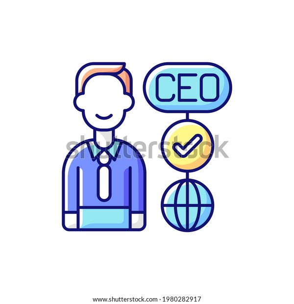 Ceo Rgb Color Icon Chief Executive Stock Vector (Royalty Free ...