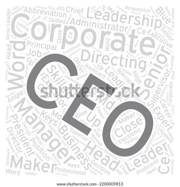 Ceo Word Cloud Art Detailed Vector Stock Vector (Royalty Free ...