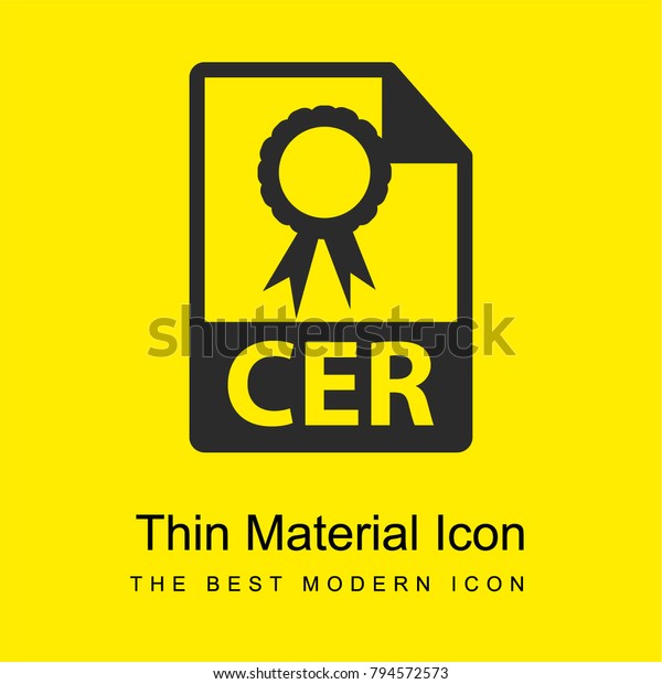 Cer File Format Bright Yellow Material Stock Vector (Royalty Free ...