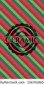 Ceramic Christmas Emblem Background Vector Illustration Stock Vector ...