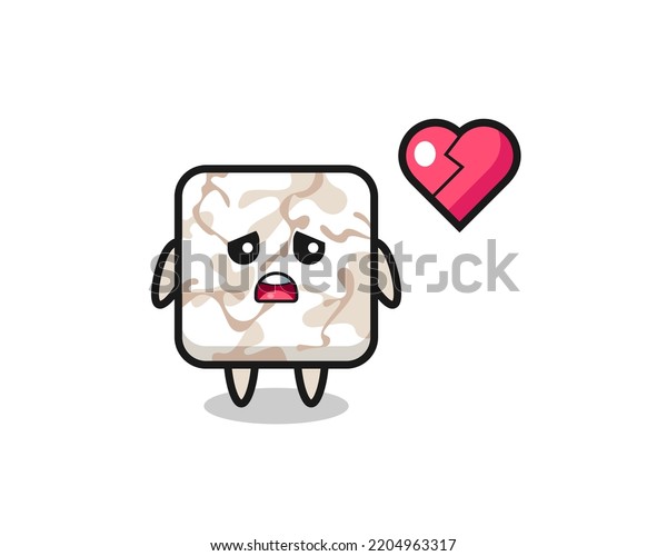 Ceramic Tile Cartoon Illustration Broken Heart Stock Vector (Royalty ...