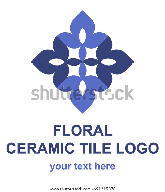 Ceramic Tile Symbol Ornamental Logotype Template Stock Vector (Royalty ...