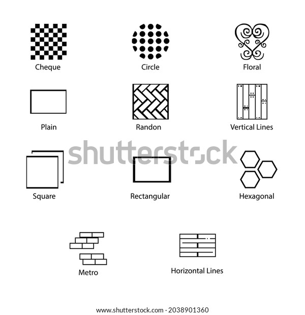 Ceramic Tiles Icons Vector Illustration Stock Vector (Royalty Free ...