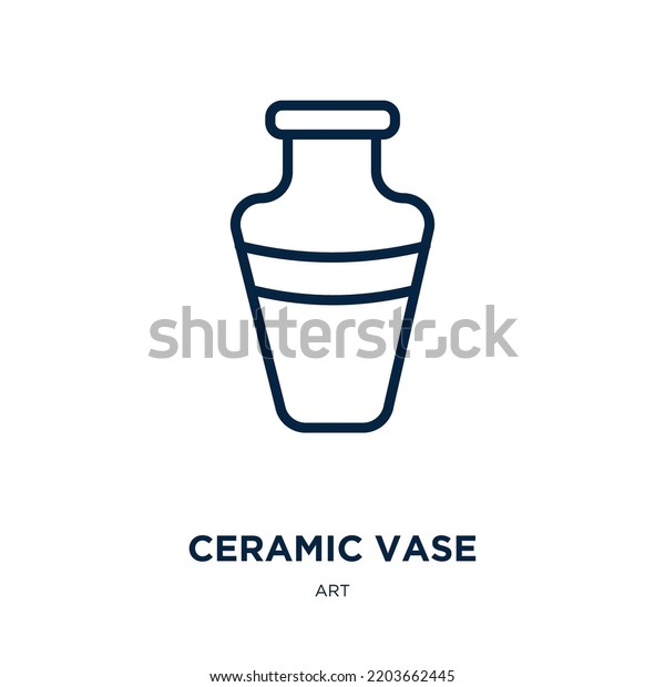 Ceramic Vase Icon Art Collection Thin Stock Vector (Royalty Free ...