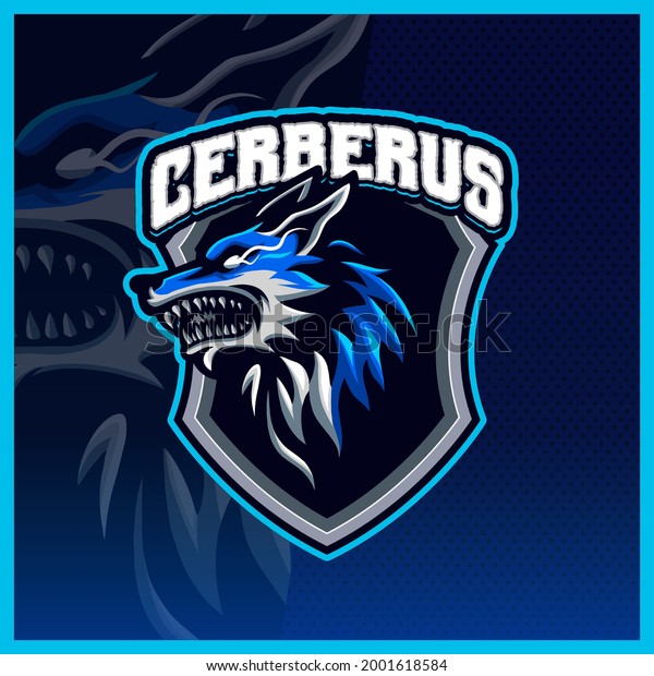 Cerberus Head Hellhound Mascot Esport Logo Stock Vector (Royalty Free ...