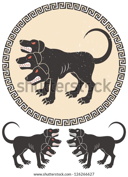 Vetor stock de Cerberus Stylized Stylized Illustration Cerberus 2 ...