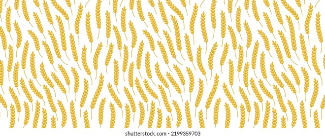 Cereal Pattern Agriculture Wrapper Leaves Ears Stock Vector (Royalty ...