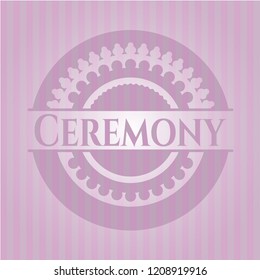 Ceremony Badge Pink Background Stock Vector (Royalty Free) 1208919916 ...
