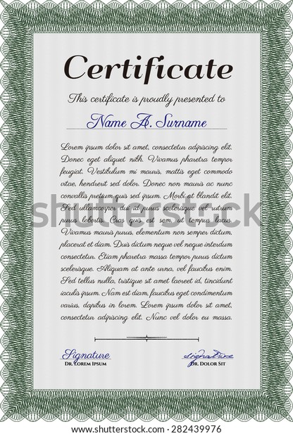 Certificate Achievement Background Good Design Customizable Stock ...
