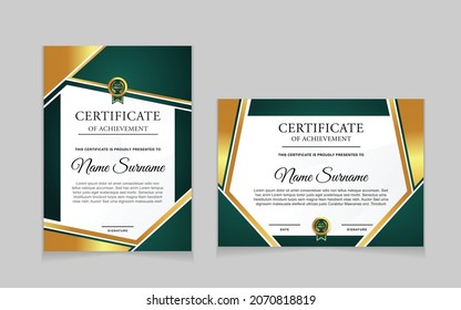 Certificate Achievement Border Design Templates Elements Stock Vector ...