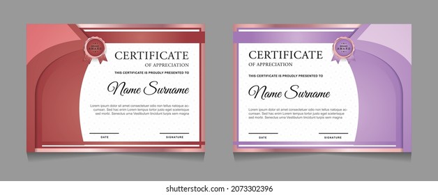 Certificate Achievement Border Design Templates Elements Stock Vector ...