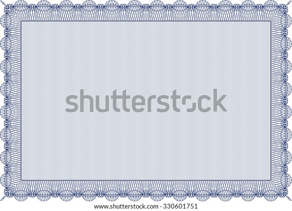 Certificate of achievement. Border, frame.Cordial design. With complex ...