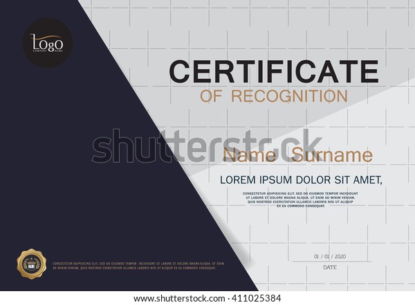 Certificate Achievement Frame Design Template Stock Vector (Royalty ...