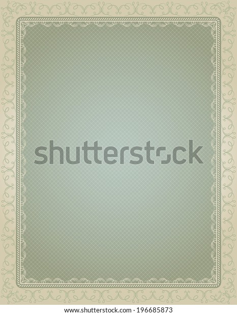 Certificate Background Calligraphic Lines Vector Stock Vector (Royalty ...