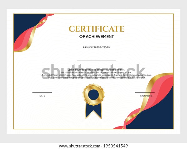 Certificate Background Design Template Graduation Appreciation Stock ...