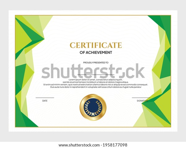 Certificate Background Design Template Graduation Appreciation Stock ...