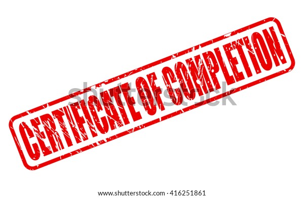 Certificate Completion Red Stamp Text On 库存矢量图（免版税）416251861 | Shutterstock
