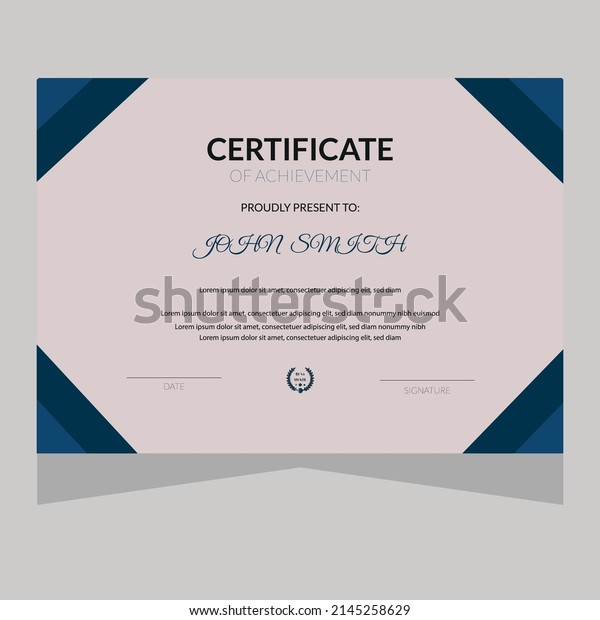 Certificate Design a Creative Professional Graphic Stock Vector ...