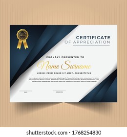 Certificate Design Template Geometric Shapes Stock Vector (Royalty Free ...