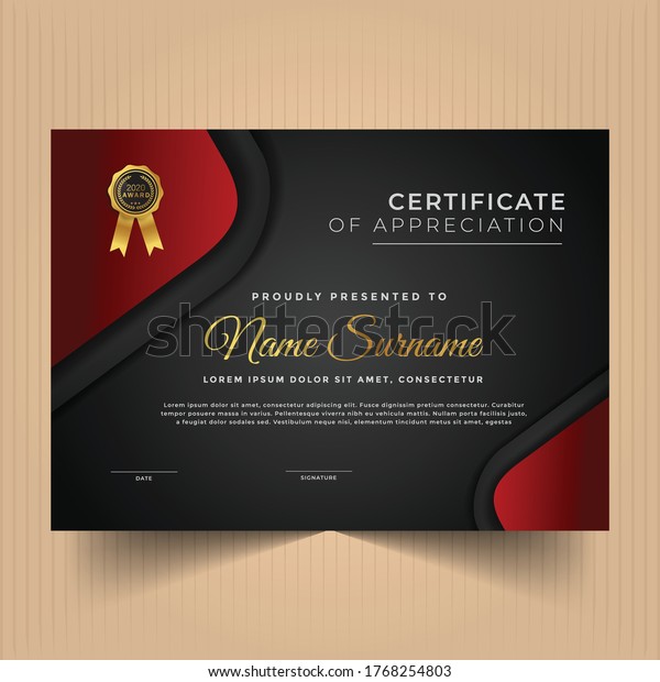 Certificate Design Template Geometric Shapes Stock Vector (Royalty Free ...