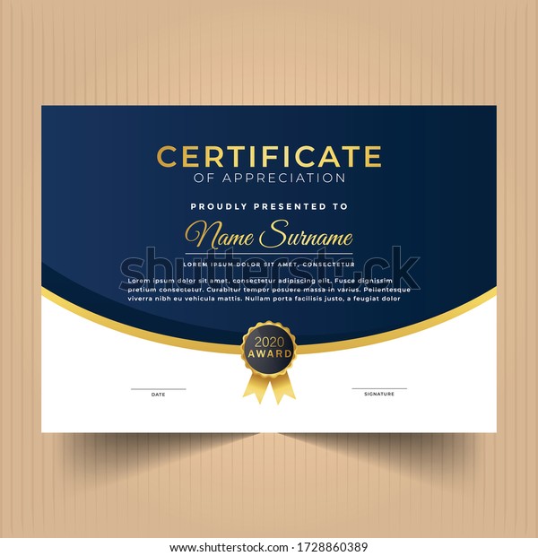Certificate Design Template Red Dark Colors Stock Vector (Royalty Free ...